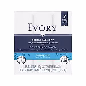 Ivory Soap Personal Bar 3.1 Ounce, Pack of 3