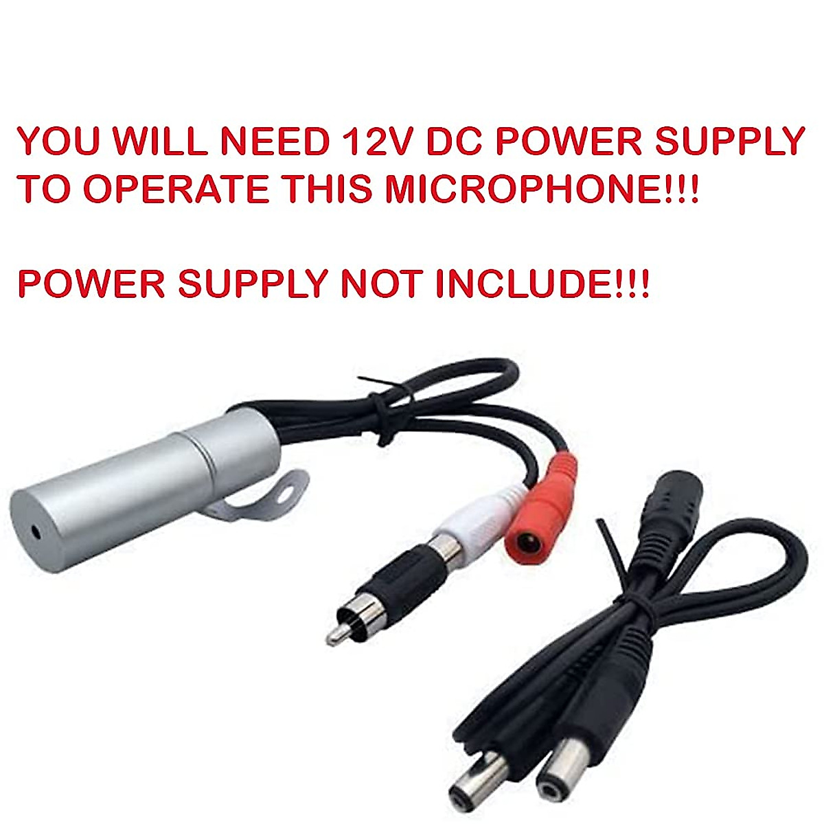 MICROSEVEN Compatible M7WP-MIC Waterproof Outdoor Microphone for M7B77-W, M7D77-POE, Any IP Network Camera & PTZ IP Camera with Interface -an IP Camera External Microphone