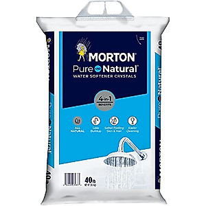 Morton U26624S Pure AND Natural Water Softening Crystals, 40-Pound,White
