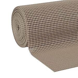Duck 281874/1100731 Select Grip EasyLiner Non-Adhesive Shelf Liner, 20" x24' and 12" x20', 2 Rolls Total, Brownstone