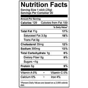 Yellowstone by Cattleman's Cut American Wagyu Beef Sticks, 0.9 Ounce (Pack of 20)