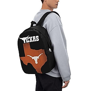 VNCXCNCN I Love TEXAS Laptop Backpack Classic Backpack Music Elements Travel Backpack Sports Backpack With USB port