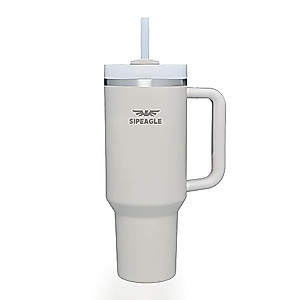SIPEAGLE Quencher H2.0 FlowState 40 oz Stainless Steel Vacuum Insulated Tumbler with Lid and Straw for Water, Iced Tea or Coffee