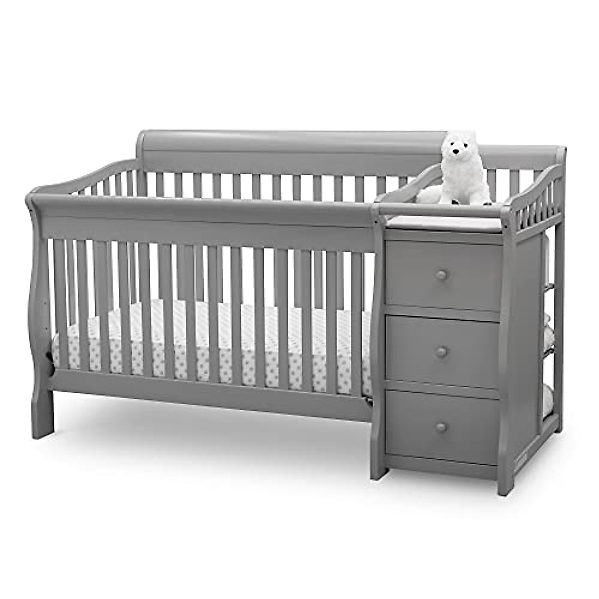 Delta Children Princeton Junction Convertible Crib N Changer, Grey