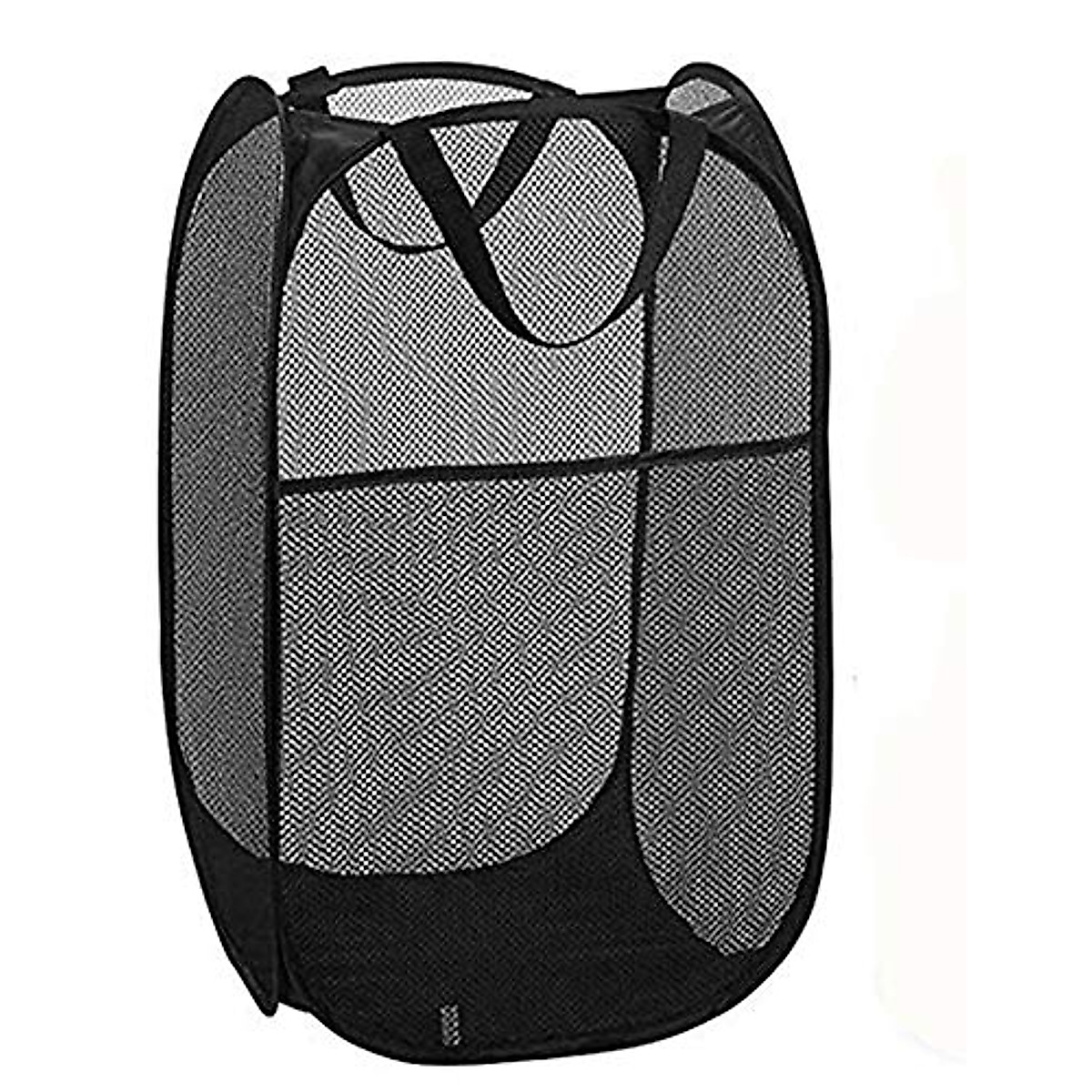 DurReus Foldable Large Pop Up Laundry Hamper with Pocket for Dirty Clothes,Sporting Goods,Baby Toys,Dorm Laundry Basket Rectangle Black
