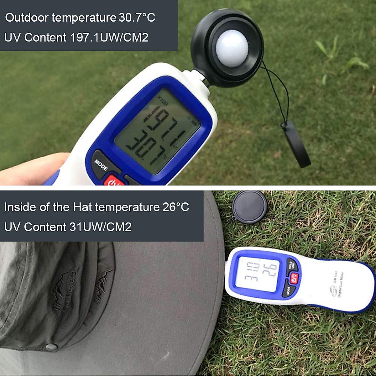 Cooltto Wide Brim Sun Hats with Waterproof Breathable for Fishing, Hiking, Camping，for Men Women Kids Light Gray