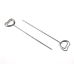 Honbay 30pcs DIY Heart Shape Ring Loop Craft Wire Clip Table Card Note Photo Memo Holder Metal Clamp Clay Cake Decoration Accessories