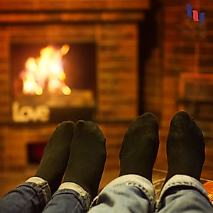 Hugh Ugoli Women's Thick Cotton Winter Crew Socks | Warm Comfort Boot Socks, Breathable & Comfortable, Non Binding Top, 3 Pairs, Gray, Shoe Size: 10-12