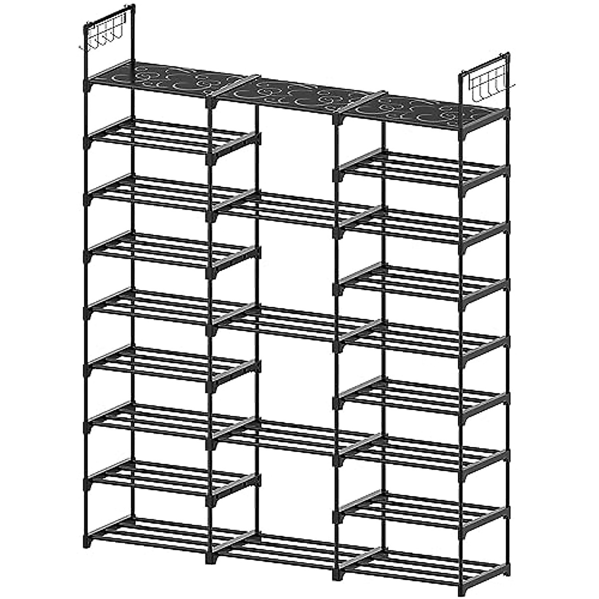 BALEINE 9 Tiers Shoe Rack Organizer, Vertical Large Capacity Shoe Storage Shelf Stackable Shoe Racks for Entry Hallway, Closet, Bedroom, Garage