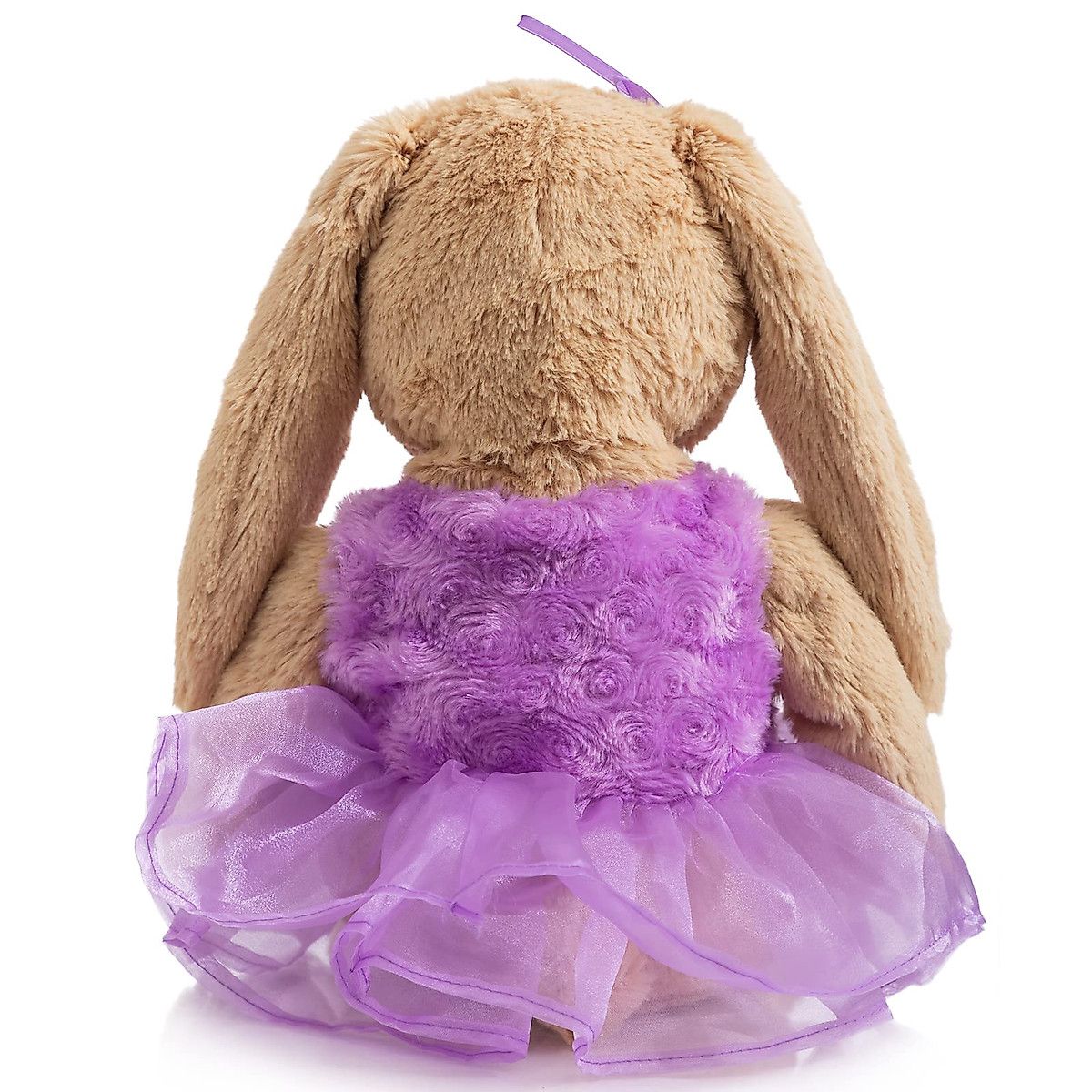 HollyHOME Ballet Bunny Stuffed Animal Plush Rabbit in Gauzy Dress Cute Easter Bunny Doll for Kids 21 inch Purple