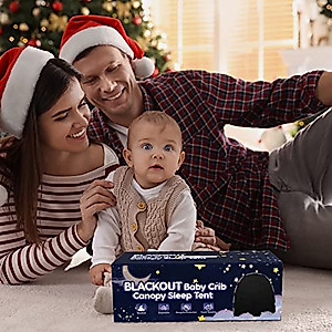 Pack N Play Blackout Cover, Pod for Slumber, Baby Sleep Pod Slumber Tent, Crib Cover, Baby Crib Tent, Travel Crib Canopy, Portable Privacy Pod Blackout Canopy Crib Cover, Block Out 90%+ Light