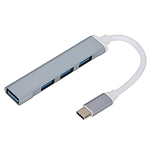 USB Docking Station, USB Hub Light Weight USB C to USB Stable Data Transmission Speed Simple Operation High Speed for Printer for Keyboard for Tablet(Grey)