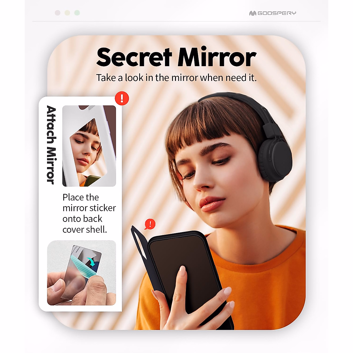 GOOSPERY Magnetic Door Bumper Compatible with iPhone 15 Pro Max Case, Card Holder Wallet Easy Magnet Auto Closing Protective Dual Layer Sturdy Phone Back Cover - Blue Navy