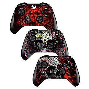 FOTTCZ [3PCS] Vinyl Skin for Xbox One/Slim/X Controller (Standard Edition), Sticker Decorate and Protect Device Surface, Group H