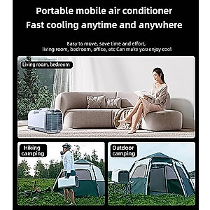 4150 BTU Portable Air Conditioner - 3 Wind Speeds Camping Air Conditioner, Low Nois, Compact and Easy to Install, Ideal for Indoor and Outdoor Use