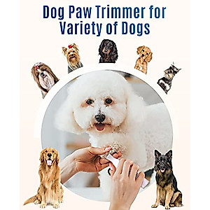 oneisall Dog Clippers with Double Blades,Cordless Small Pet Hair Grooming Trimmer,Low Noise for Trimming Dog's Hair Around Paws, Eyes, Ears, Face, Rump (White)