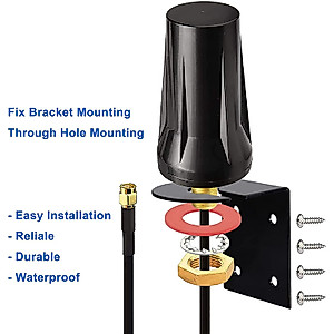 Bingfu Cellular 4g LTE SMA Antenna - with TS9 Splitter Cable - Compatible with Verizon AT&T T-Mobile Sprint 4G LTE Mobile Hotspot MiFi Router Cellular Mobile Broadband Modem USB Modem Dongle Adapter
