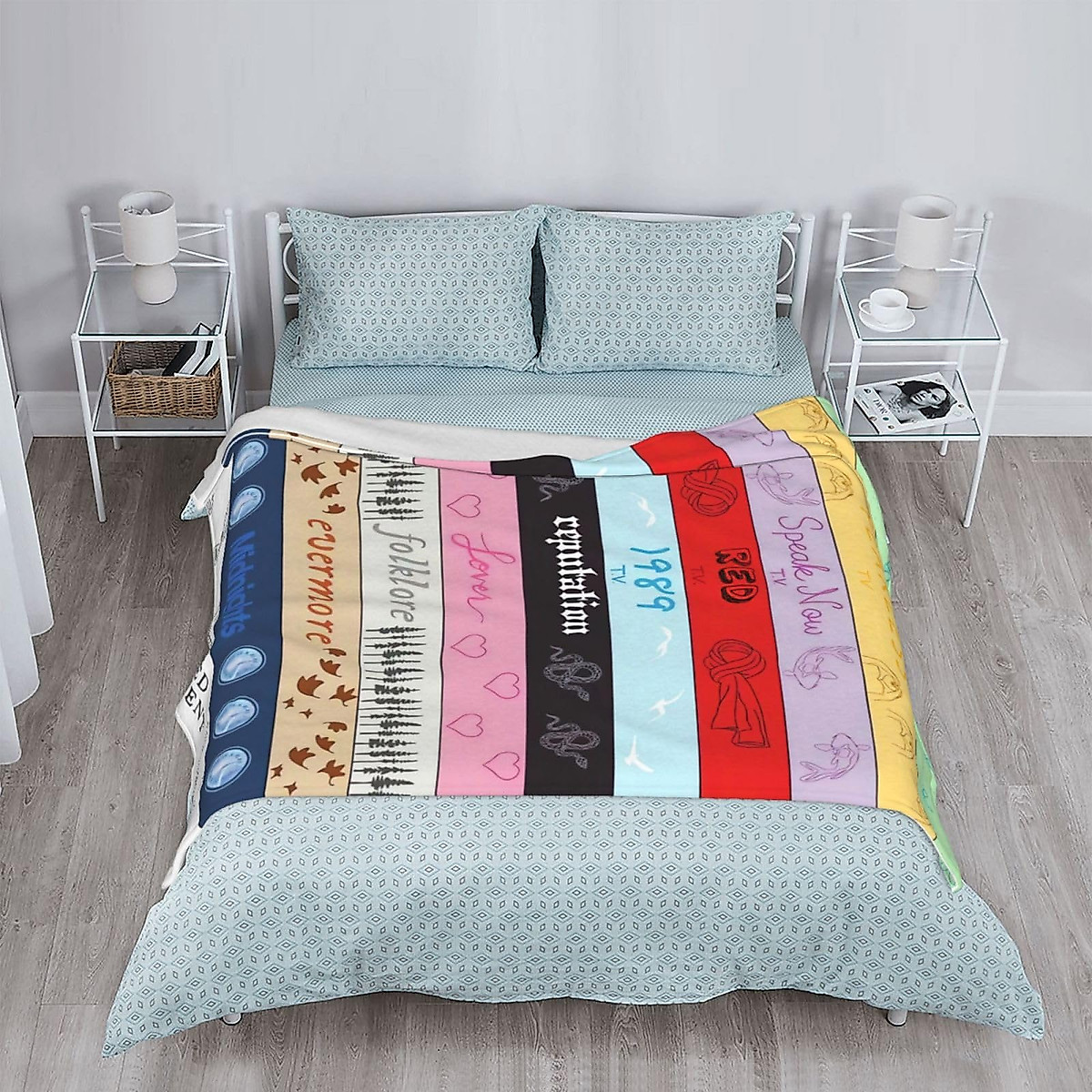 Music Fans Blanket Soft Flannel Concert Blanket Singer Music Album Throw Blanket 1989 Pink Red (40"x50", Album)