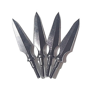 AMEYXGS 200 Grain Broadheads Traditional Hunting Arrowhead Archery Metal Arrow Tips Screw-in Arrow Heads with Box for Compound Bow Recurve