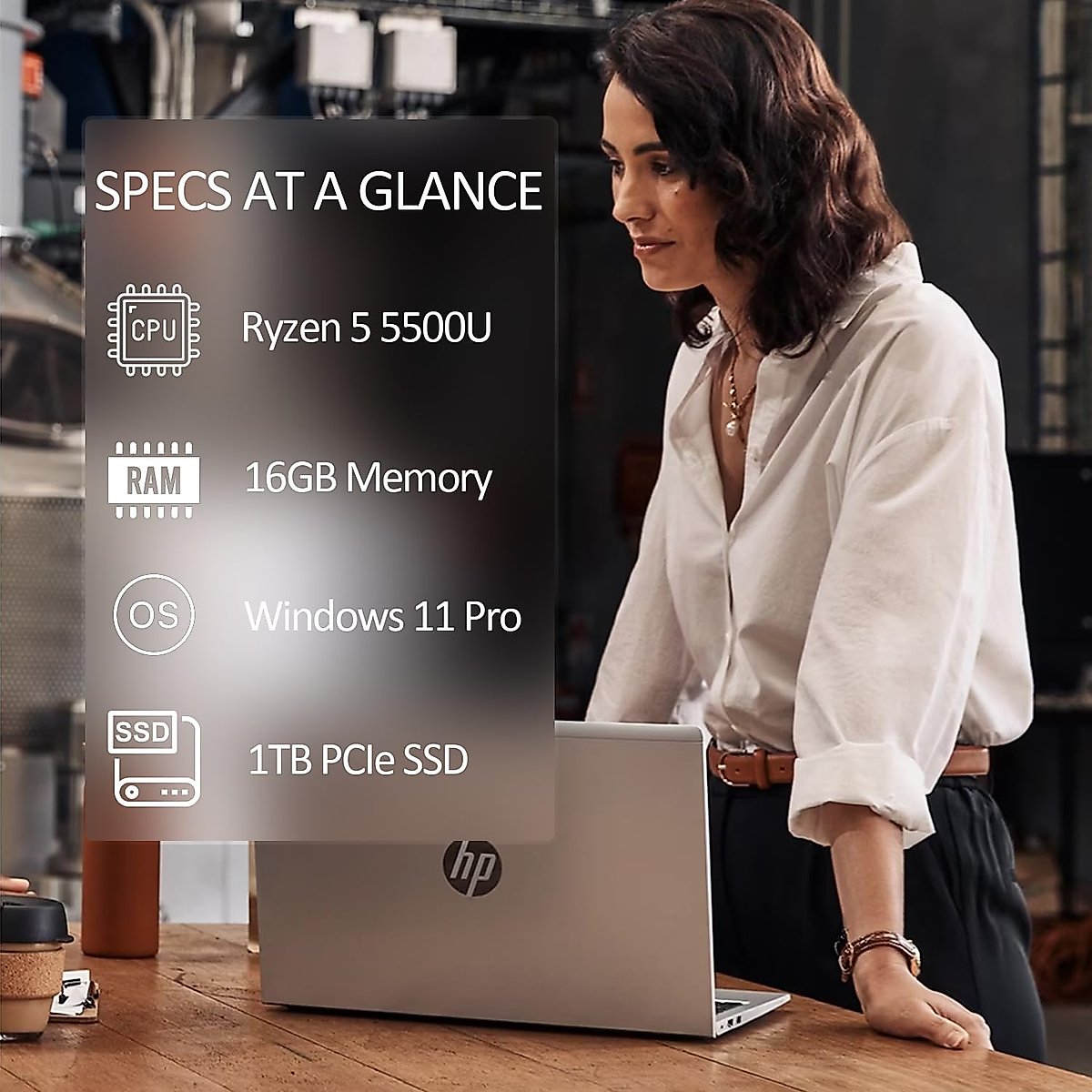 HP 15.6" G8 Business Laptop, Ryzen 5 5500 6-core Processor (Up to 4.0GHz), 16GB Memory, 1TB PCIe SSD, 15.6" FHD Display, Ethernet Port, SD Card Reader, USB-C, w/WOWPC Bundle, Windows 11 Pro