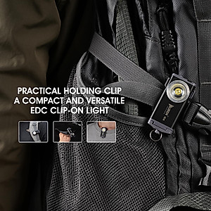 WUBEN G2 Keychain Flashlight, 500 Lumens Rechargeable Pocket Flashlight High Lumens, 5 Modes Small Led Compact Flashlight, Keychain EDC Mini Flash Lights Magnetic Hat Clip for Travel, Camping