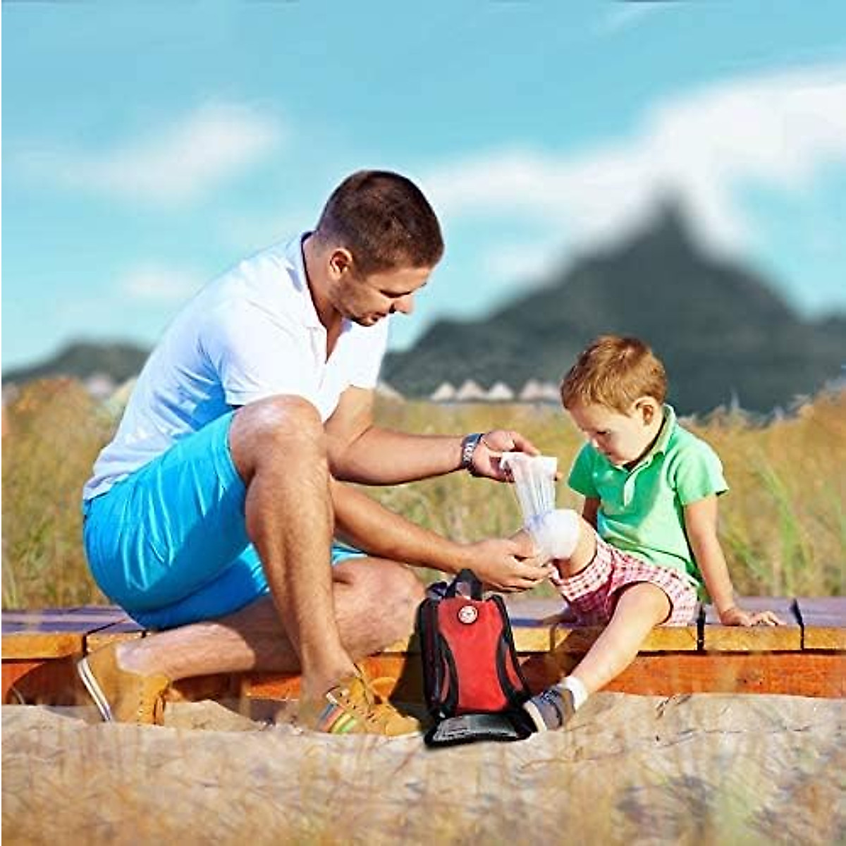 Be Smart Get Prepared 330 Piece First Aid Kit, All-Purpose: Clean, Treat, Protect Minor Cuts, Scrapes, Home, Office, Car, School, Travel, Emergency, Survival, Outdoor, Camping & Sports, FSA HSA