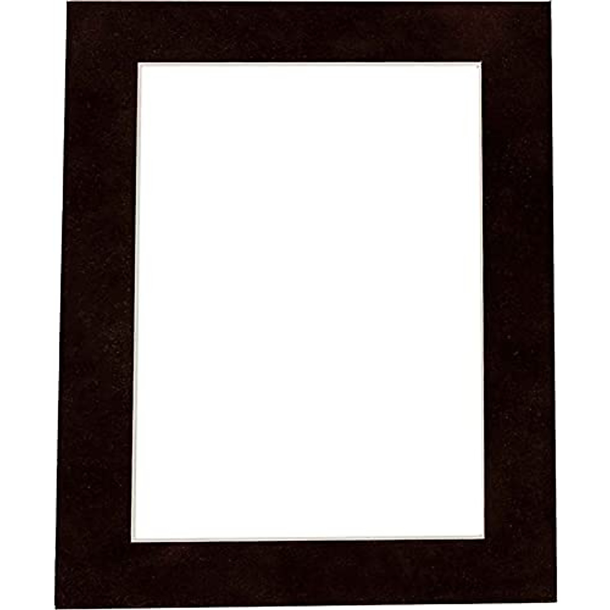 Pack of Ten Acid Free 16x20 Mats Bevel Cut for 13x15 Photos - Black Suede Precut Matboards With Backing Boards and Self Seal Photo Mat Bags For Pictures, Photos, Framing - 4-ply Thickness