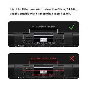 ATNEDCVH Music book stand for keyboard, Sheet music stand compatible for Casio Roland Yamaha P35 P45 P48 P105 P115 P121 P125 P128 KB PSR YPT EW NP KBP DGX series digital pianos keyboards (Matte black)
