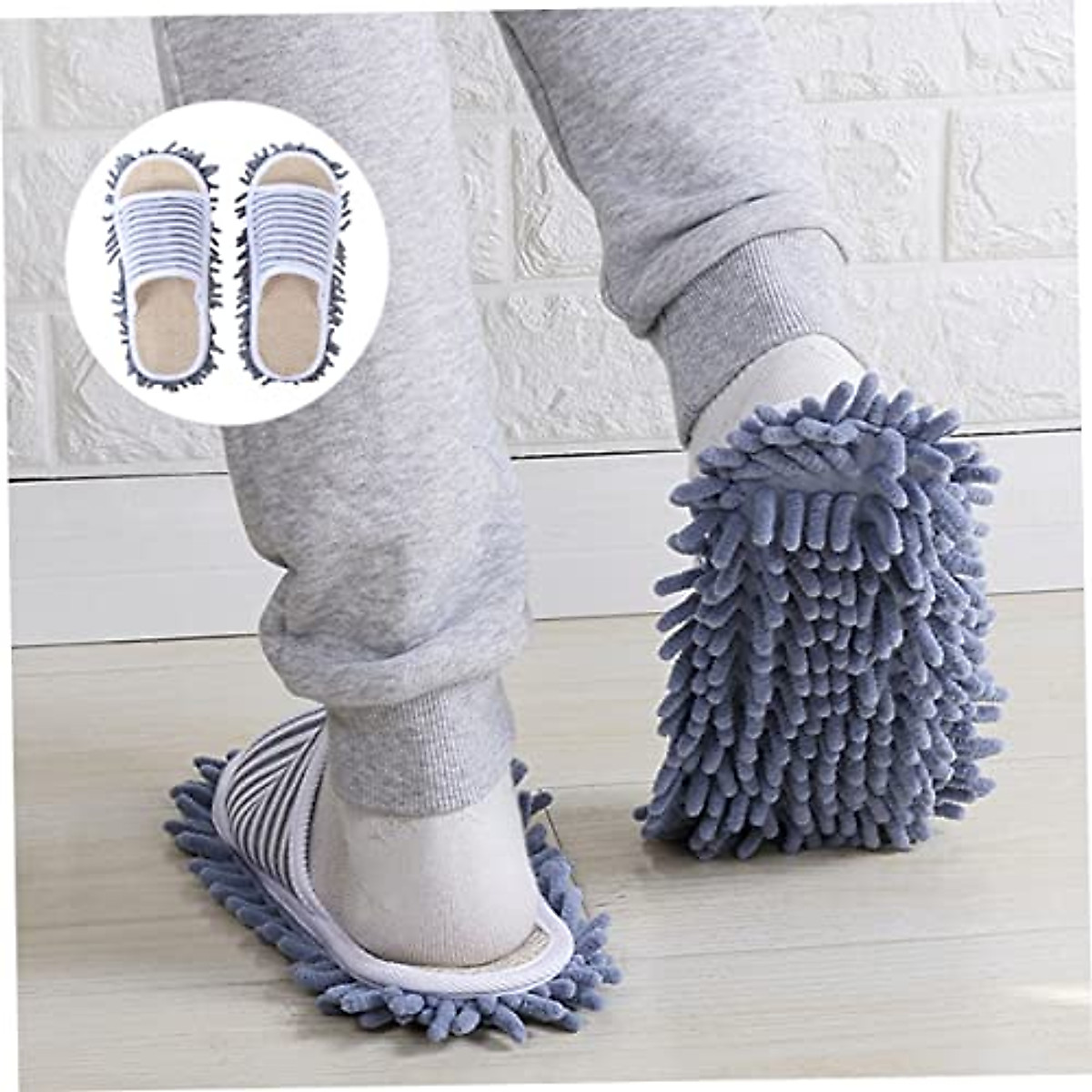 DOITOOL 1 Pair Slippers Houseshoes Slippers for Women Shoe Covers for Indoors Sweeper Mop Floor Cleaning Shoes Floor Cleaning Slipper Womens Socks Indoor Shoes All Season Slippers Cloth