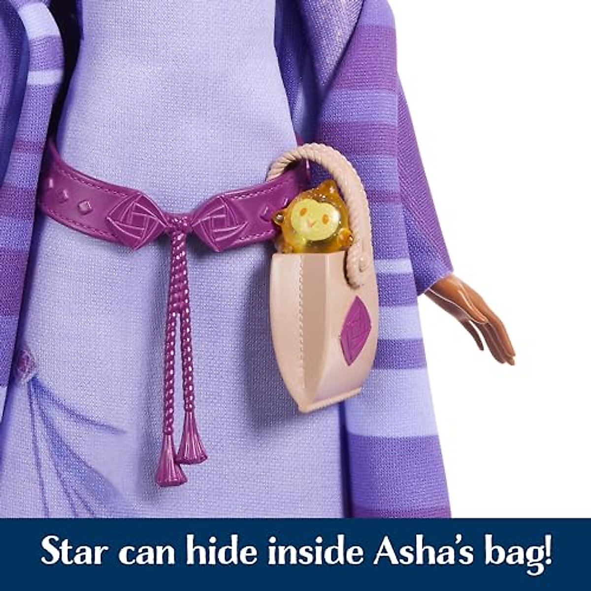 Mattel Disney Wish Asha of Rosas Adventure Pack Doll, Posable Fashion Doll with Removable Fashion, Animal Friends and Accessories, Toys Inspired by The Movie