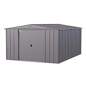 Arrow Classic Steel Storage Shed, 10x14, Charcoal