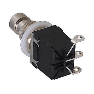 Lovermusic Black Plastic Large 3 Pins Electric Guitar Effects Pedal Box Non-Latching Stomp Foot Switch for Electric Guitar Pack of 2