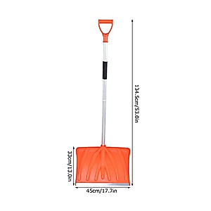 plplaaoo Snow Shovel,Detachable Emergency Snow Shovel for Car,Large Capacity D Shaped Handle Aluminum Alloy Plastic Material Compact Portable Snow Shovel,for Car, Snowmobiles,Garden,Beach