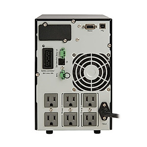 Eaton Tripp Lite Series SmartOnline 1000VA UPS Battery Backup Tower, Pure Sine Wave Double-Conversion, AVR 120V, 900W, 6 Outlets, USB, DB9, LCD Screen (SU1000XLCD)