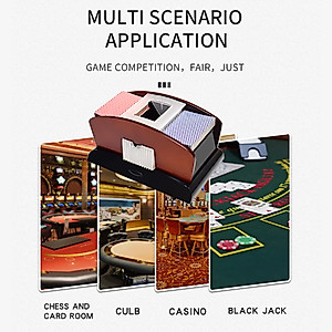 INFIJYON 2-Deck Automatic Card Shuffler,Electric Card Shuffler, US Plug/Battery Operated,for Home & Party Use