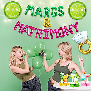 cocomigo Margs and Matrimony Bachelorette 139pcs Margs and Matrimony Party Decorations Margs and Matrimony Decor Margarita Bachelorette Party Supplies Mexican Fiesta Wedding Bridal Shower Party