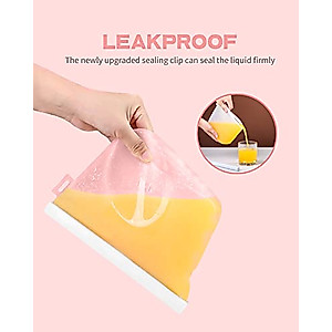 2-Pack Reusable Silicone Storage Bags, BPA FREE Silicone Snack Sandwich Bags Container with Leakproof Lids for Food, Travel, Makeup | Freezer, Oven, Microwave, Dishwasher Safe