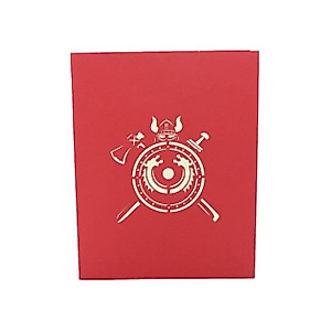 3D Ship Pop Up Card, Warrior Viking Ship 3D Pop Up Card for Father's Day, Retirement Card, Birthday Gift for Him, Card for Dad, Husband, Brother, Son, Grandpa, Male Colleague, S03