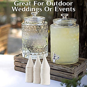 Upper Midland Products 200 Disposable Snow Cone Paper Cups Funnel 5 Oz