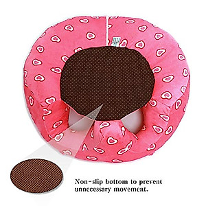 ANPPEX Baby Support Seat, Cute Baby Sofa Chair for Sitting Up, Comfy Plush Infant Seats with Stuffing Inside for 3-12 Months Baby