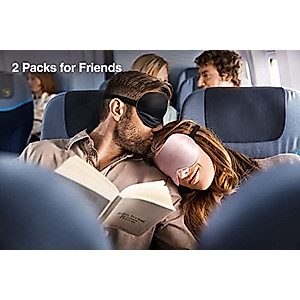 Luxtude Eye Mask for Sleeping, 1OO% Mulberry Silk Sleep Mask, Super Soft Satin Sleep Mask, Satin Eye Masks for Sleeping Blockout, Blindfold, Night Mask, Eye Cover, Eye Shades for Women Men, 2 Pack