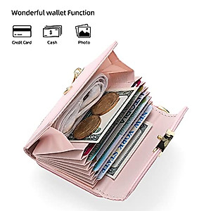 phone protective flip case Compatible with Samsung Galaxy Z Flip 4 5G Case with Card Holder and PU Leather Wallet Case Compatible with Women Girls 360 Shockproof Full Body Protection Bumper Shockproof