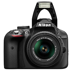 Nikon D3300 Digital SLR Camera with 18-55mm VR II Lens Kit - Black (24.2MP) 3.0 inch LCD