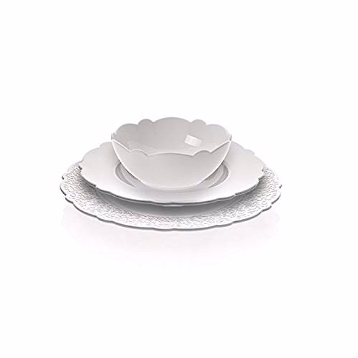 Alessi Dressed Bowl, Set of 4, White,MW01/3