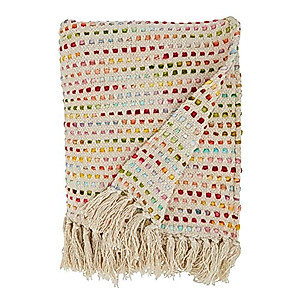 SARO LIFESTYLE Han Collection Confetti Design Throw Blanket, 50" x 60", Multi