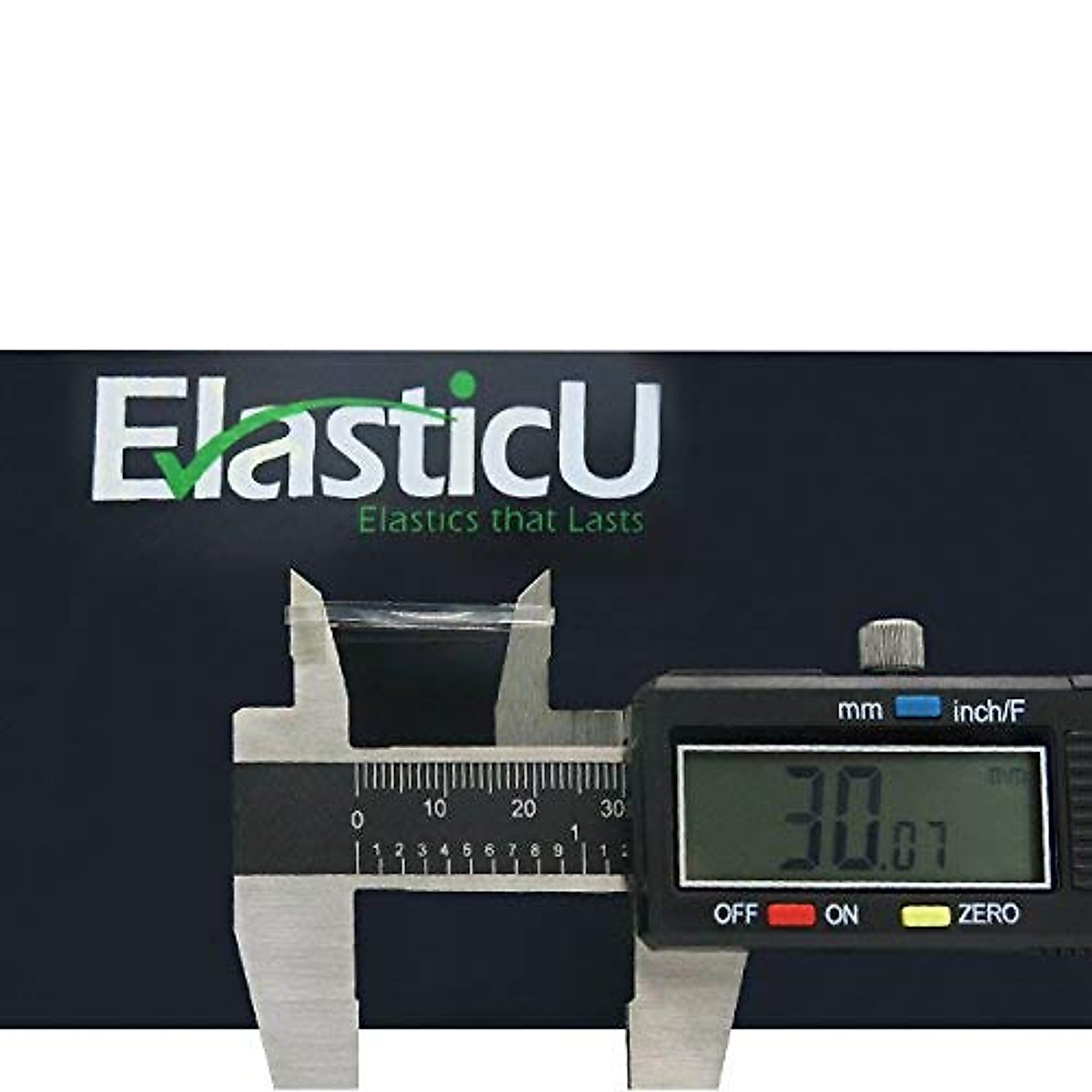 Hair Elastics - STRONG - REUSEABLE Clear Premium- 30mm, 2 Packs of 70 Total of 140 Rubbers by ElasticU