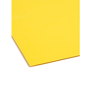 Smead Fastener File Folder, 2 Fasteners, Reinforced 1/3-Cut Tab, Letter Size, Yellow, 50 per Box (12940)