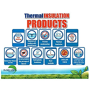 SmartSHIELD -5mm 24''X25ft Foam Core Reflective Insulation Roll, R-8 HVAC Duct Wrap Insulation - Pure Aluminum