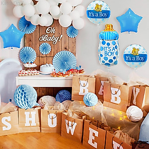 KatchOn, Its A Boy Balloons Set - Pack of 5 | Baby Boy Balloons | Baby Shower Balloons for Boy | Blue Baby Bottle Balloon, Welcome Baby Boy Decorations | It's A Boy Balloons, Baby Boy Foil Balloon