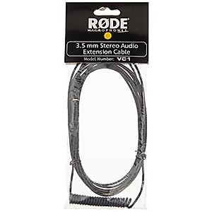 RoDE Microphones VC1 Mini-Jack/3.5mm Stereo Extension Cable, 10 Feet, Black